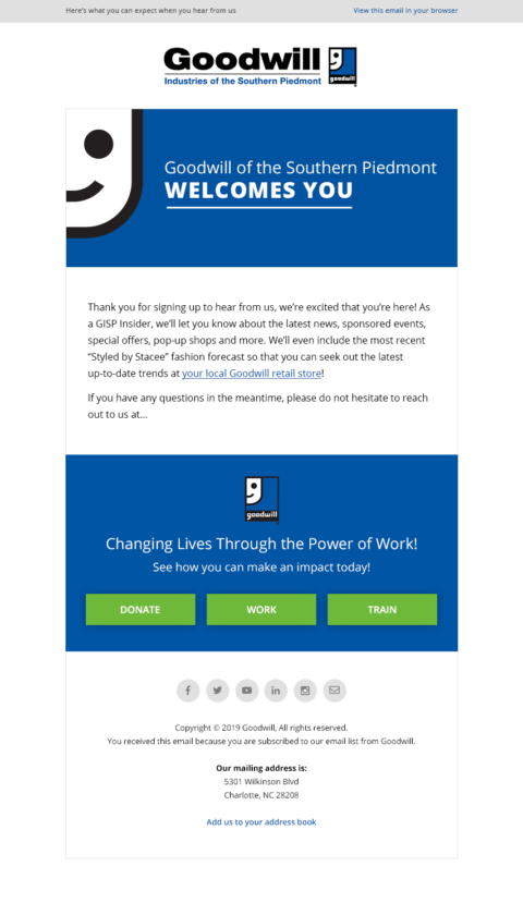 Goodwill Case Study | Email List and Engagement Growth